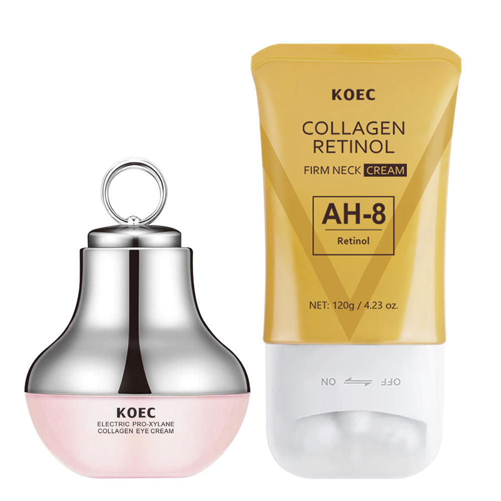 Neck & Eye Firming Set - AH-8 Peptide Dual Treatment | KOEC Beauty